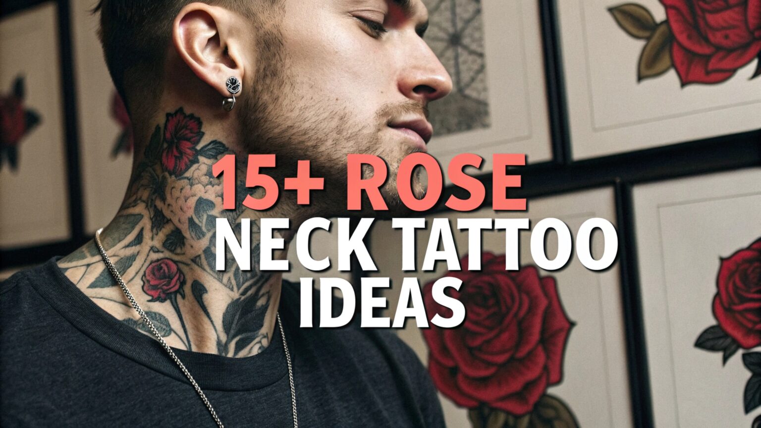 15+ Stunning Rose Neck Tattoo Ideas - You’ll Love!