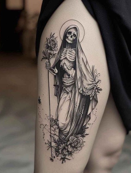 Santa Muerte Tattoos: 19 Killer Ideas You NEED in 2025!