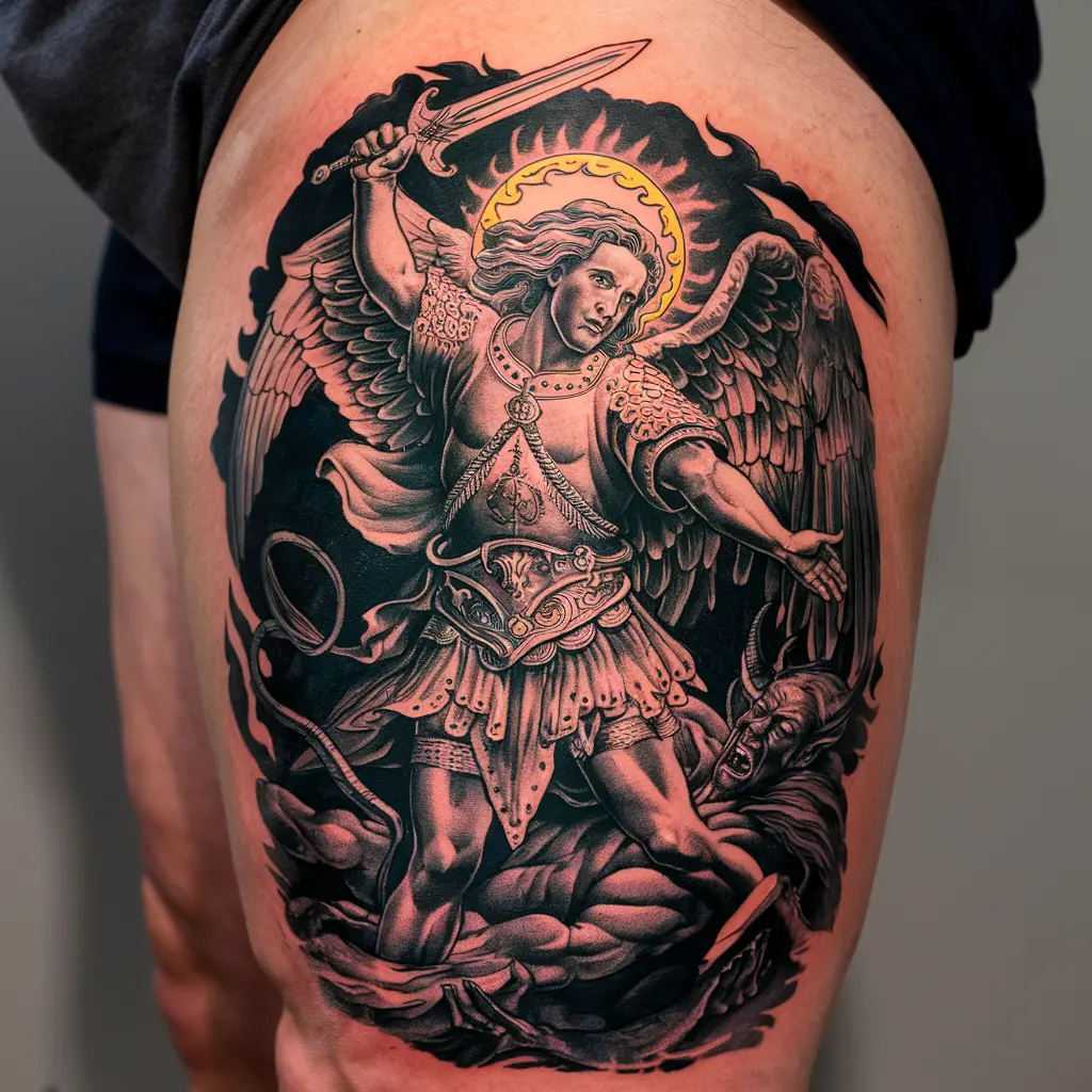 45 Beautiful Archangel Michael Tattoos You'll Want Right Now