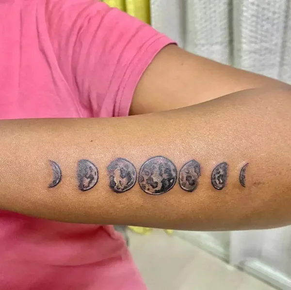 75 Beautiful Moon Phase Tattoos That Will Stay With You Forever